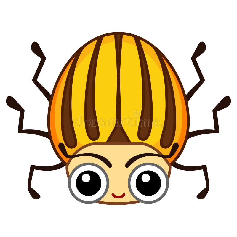 Funny Character Potato Beetle in a Cartoon Style Stock Vector ...