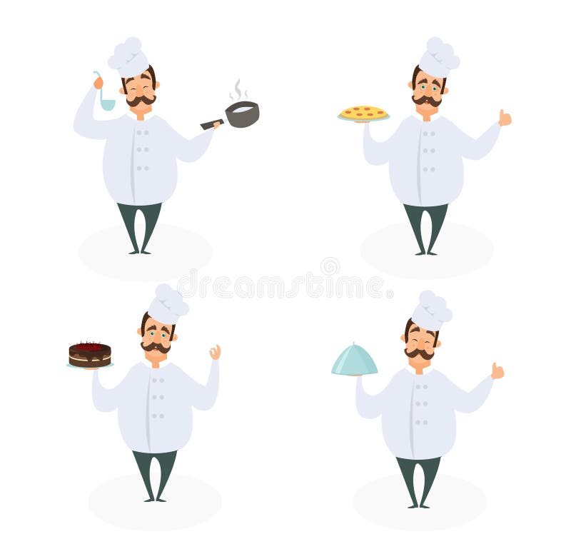 Funny Chef Poses Stock Illustrations – 169 Funny Chef Poses Stock ...