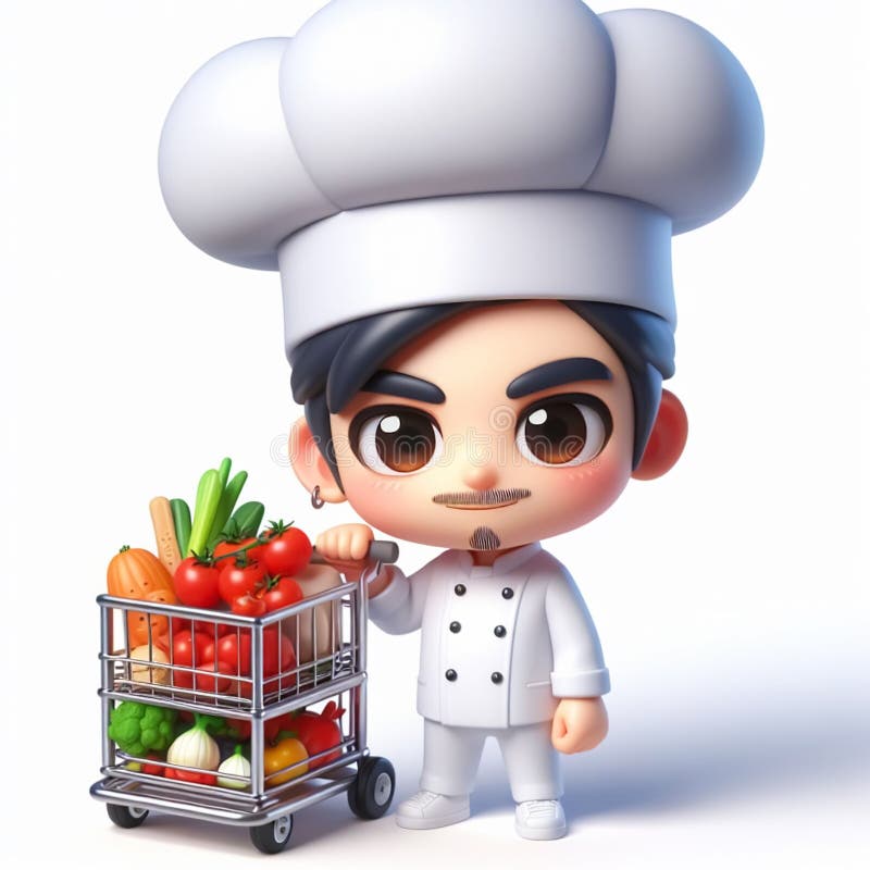 Funny Chef Cartoon. Good Food Stock Illustration - Illustration of ...