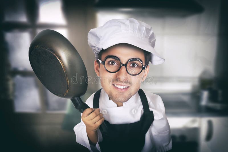 Funny chef man stock image. Image of uniform, preparation - 95911225