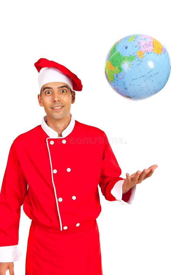 Man Throwing a Globe Wrapped in Plastic Bag To Trash Stock Image ...