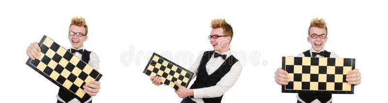 Funny Chess Player Isolated on White Stock Photo - Image of chess ...