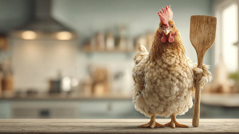 Funny Chicken, AI Generated Stock Illustration - Illustration of chef ...