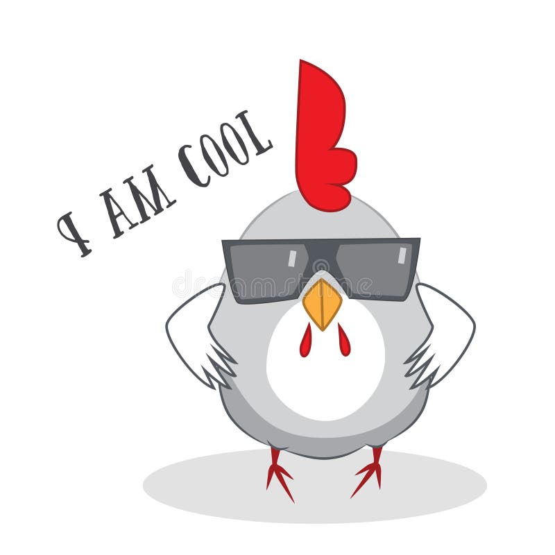 Funny chicken cool stock vector. Illustration of nature - 67559196