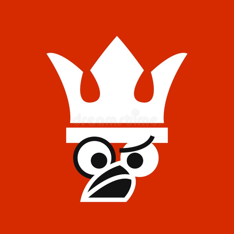 Funny Chicken King. the Serious Face of a Bird in a Crown. Bird King ...