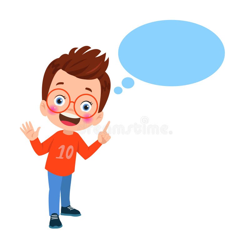 Funny Child Presenting and Pointing Stock Vector - Illustration of sign ...
