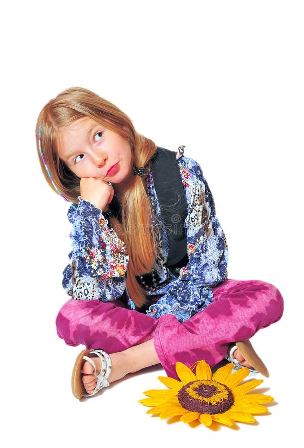 Funny Child young stock image. Image of hair, lilac, lovely - 18168787