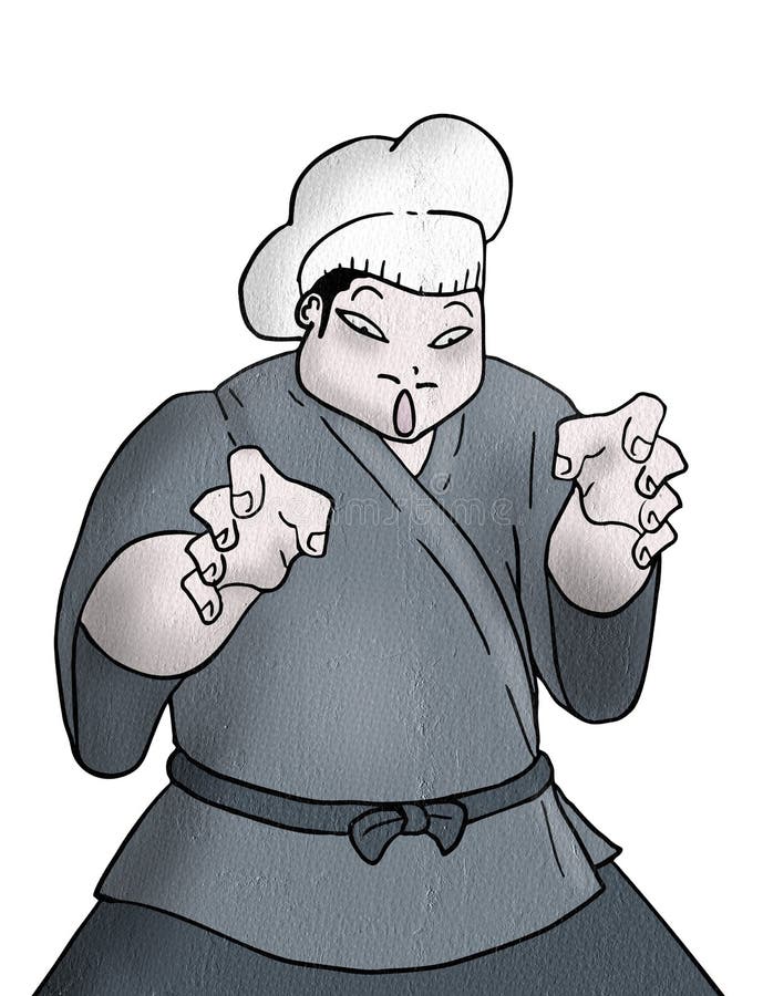 Chinese chef stock illustration. Illustration of balanced - 14774713