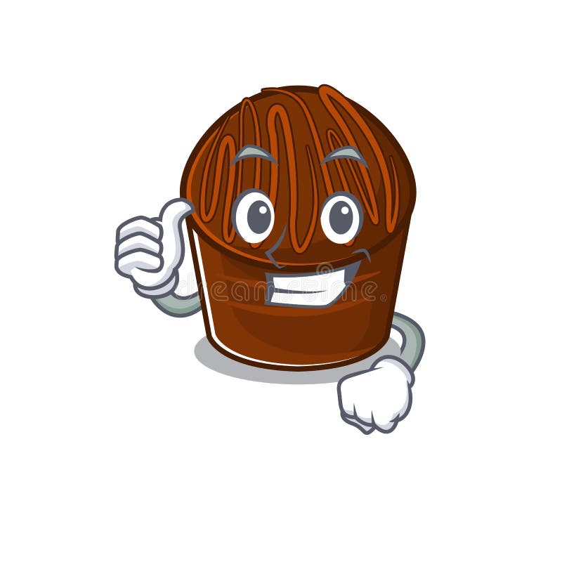 Funny Chocolate Candy Making Thumbs Up Gesture Stock Vector ...