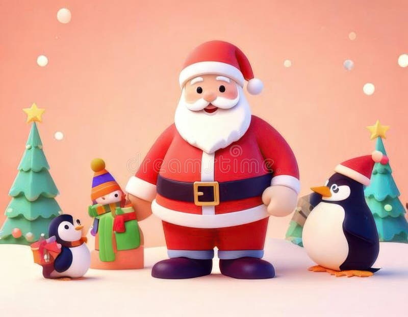 Funny Christmas Santa Claus Scene at 13-11-2024 Stock Illustration ...