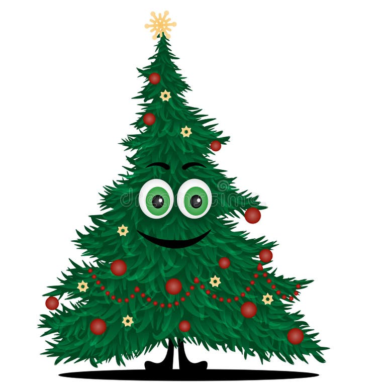 Funny Smiling Christmas Tree Cartoon Stock Illustrations – 5,057 Funny ...