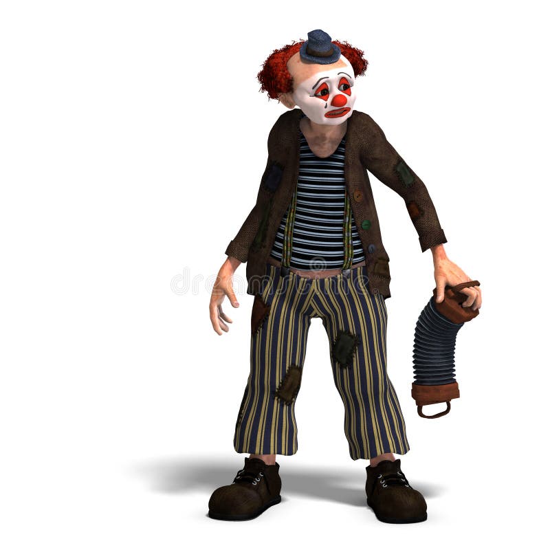Funny Circus Clown with Lot of Emotions Stock Illustration ...