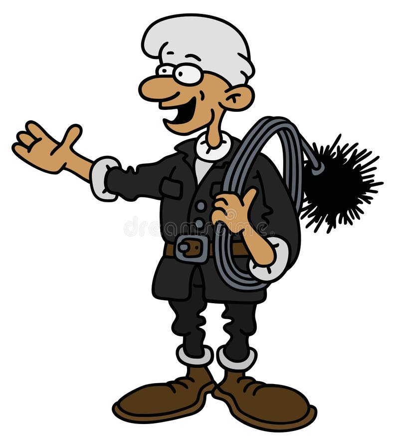 Funny classic sweeper stock vector. Illustration of brush - 65636185