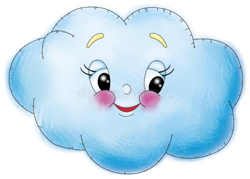 Funny cloud stock illustration. Illustration of cartoons - 7941699
