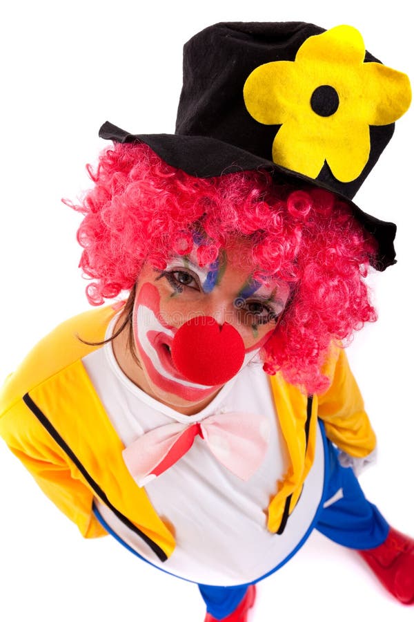 Funny clown stock photo. Image of hands, girl, happy - 11074318