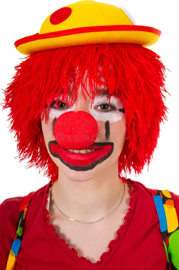 Funny clown stock image. Image of woman, girl, entertainment - 18892739