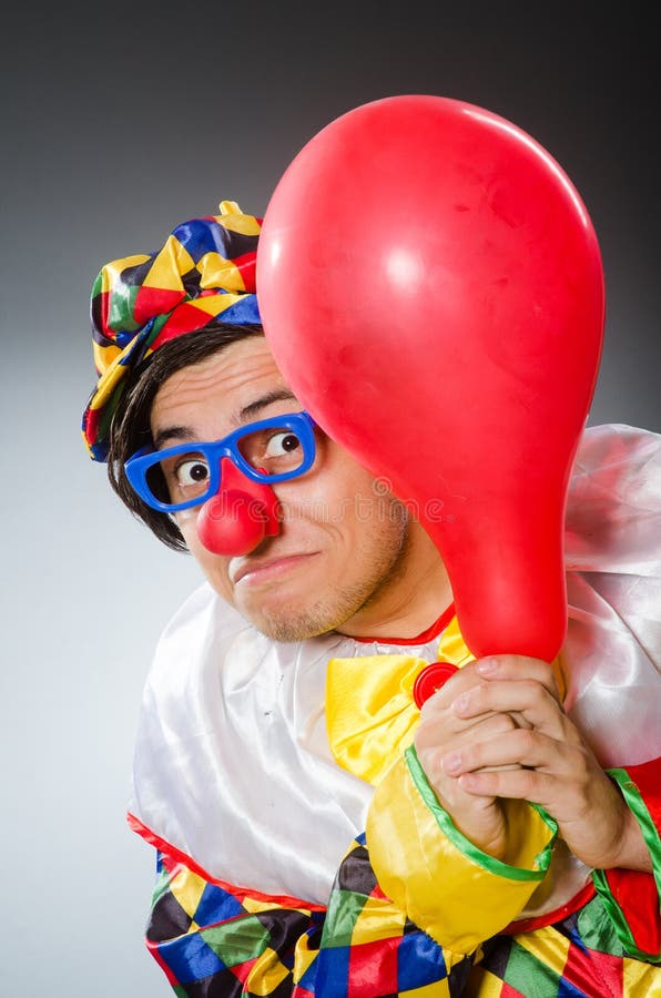 Funny Clown in Comical Concept Stock Image - Image of circus, comedy ...