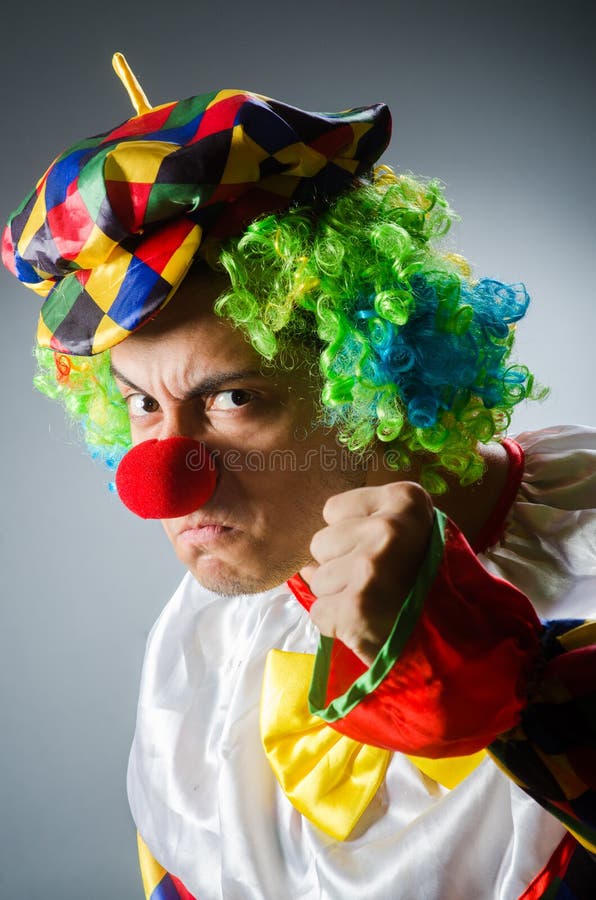 The Funny Clown in Comical Concept Stock Photo - Image of fool ...