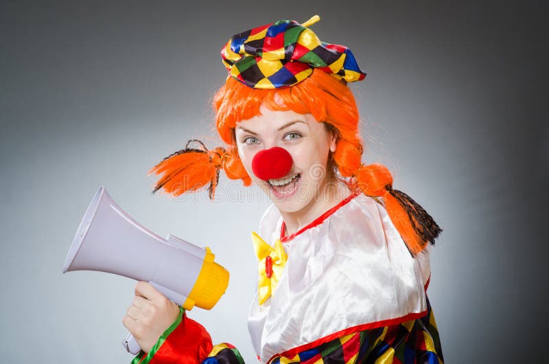 The Funny Clown in Comical Concept Stock Photo - Image of colors, funny ...