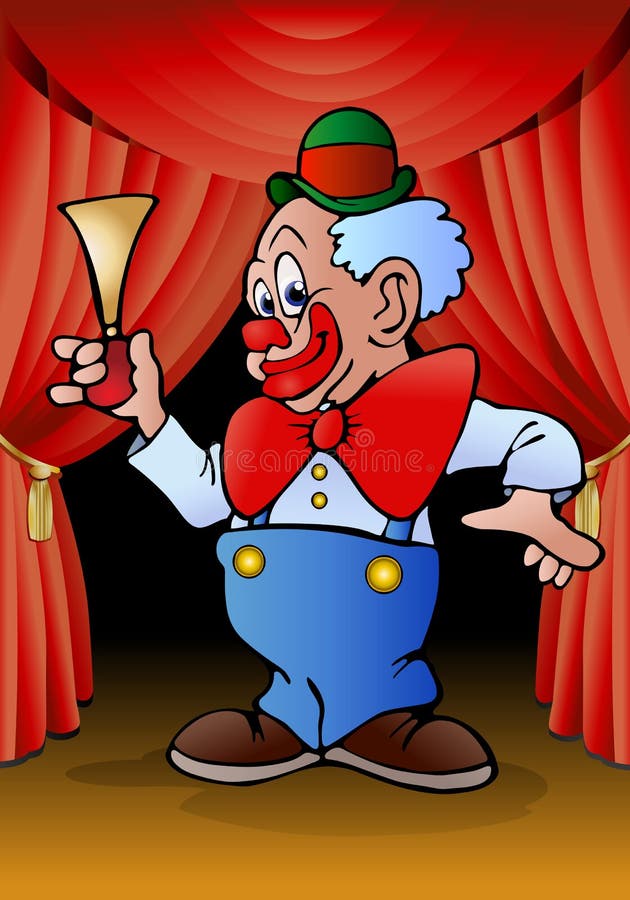 Funny Clown presenting stock vector. Illustration of leisure - 15843114