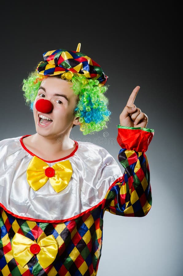 Funny clown in humor stock photo. Image of button, fool - 43734146