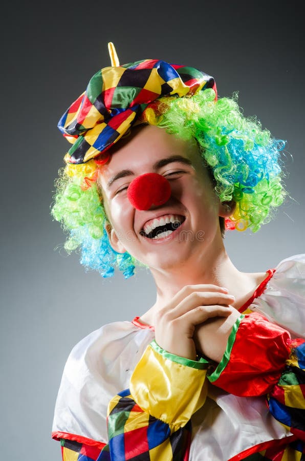 Funny clown in humor stock photo. Image of performer - 43734186