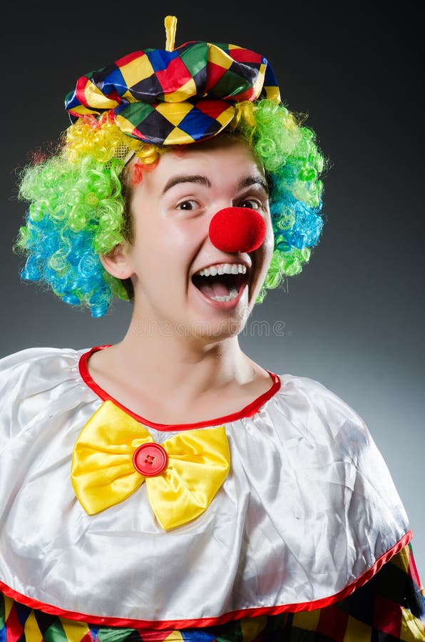 Funny clown in humor stock photo. Image of dressed, party - 44756846