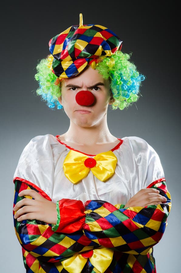 Funny clown in humor stock photo. Image of adult, humourous - 45057582