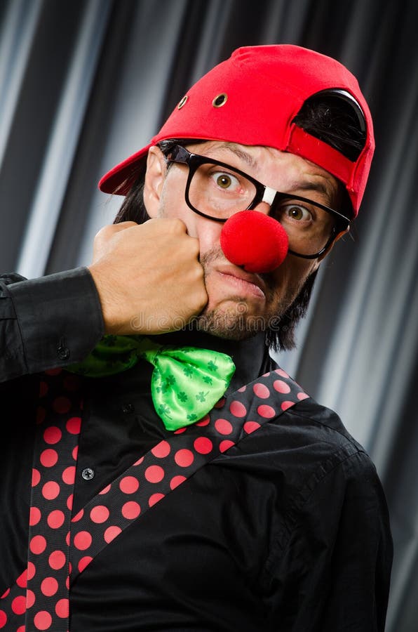 Funny Clown in Humorous Concept Stock Image - Image of celebration ...