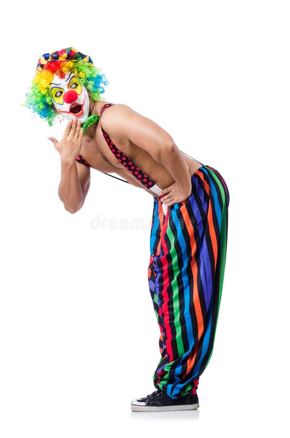 Funny clown stock photo. Image of muscles, muscular, carnival - 32586828