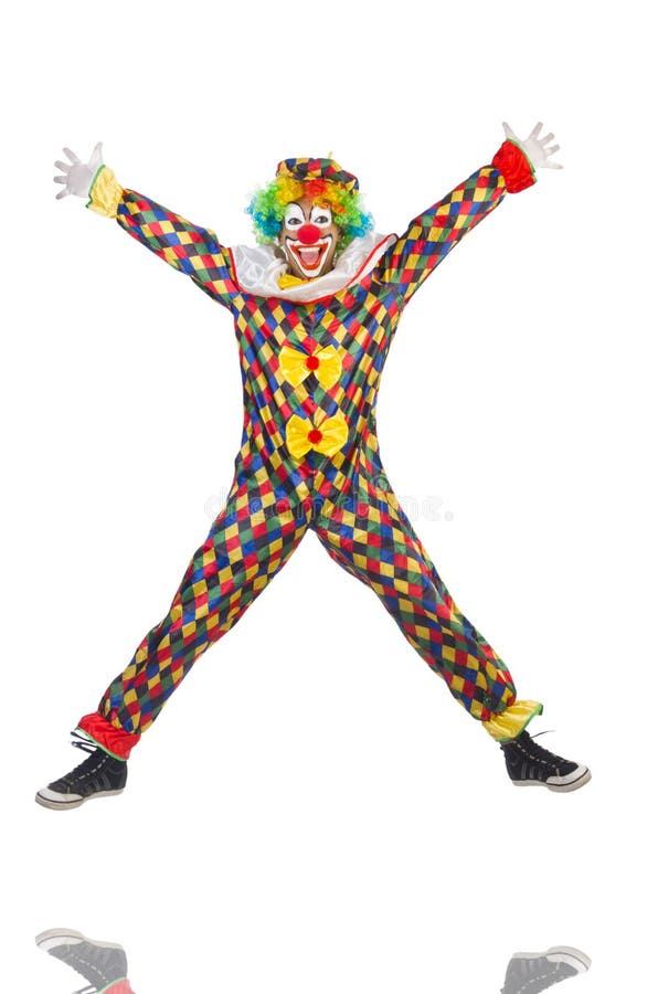 Clown jumping stock image. Image of clown, humourous - 33679361