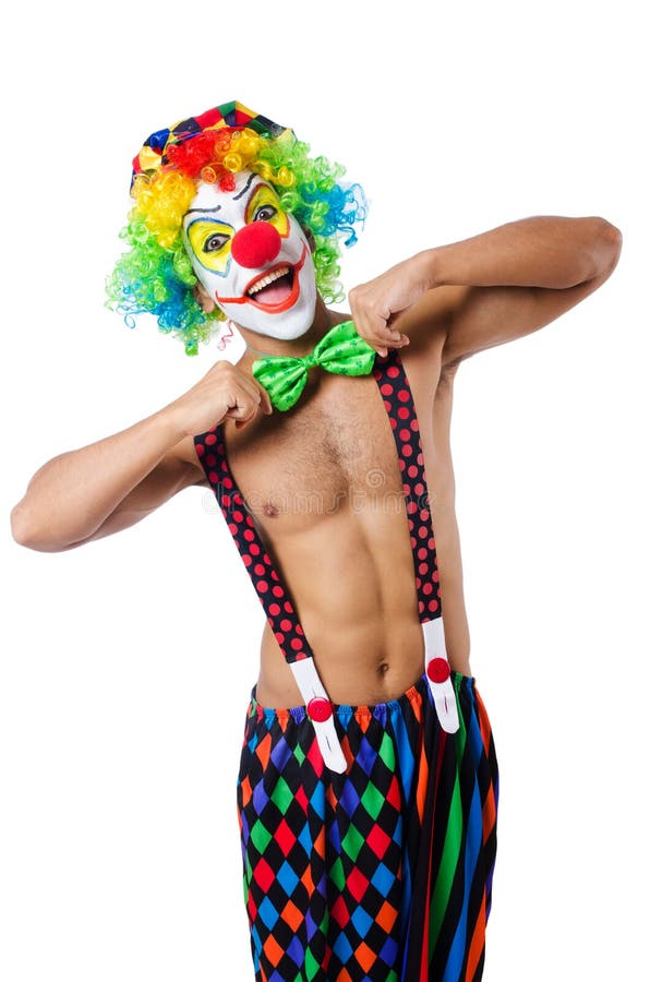 Funny clown stock image. Image of muscles, clown, party - 33222901