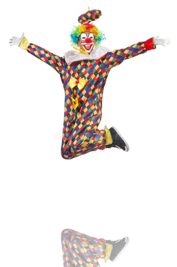 Clown jumping stock image. Image of clown, humourous - 33679361