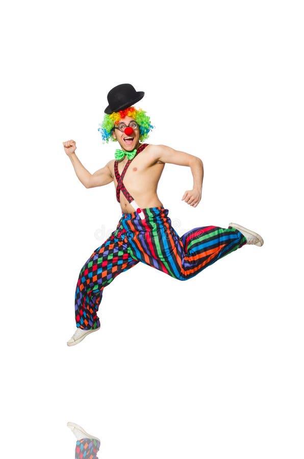 Clown jumping stock image. Image of clown, humourous - 33679361
