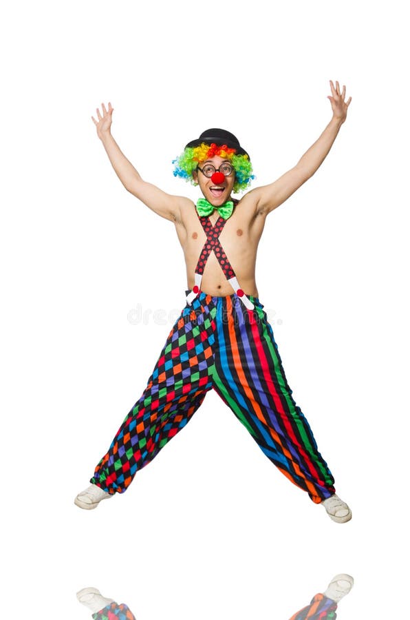 Clown jumping stock image. Image of clown, humourous - 33679361