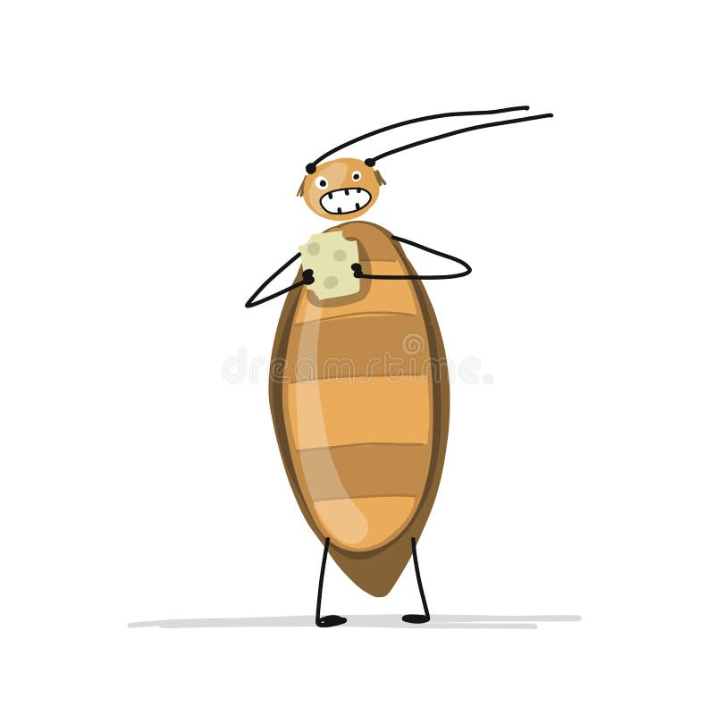 Funny Cockroach for Your Design Stock Vector - Illustration of ...