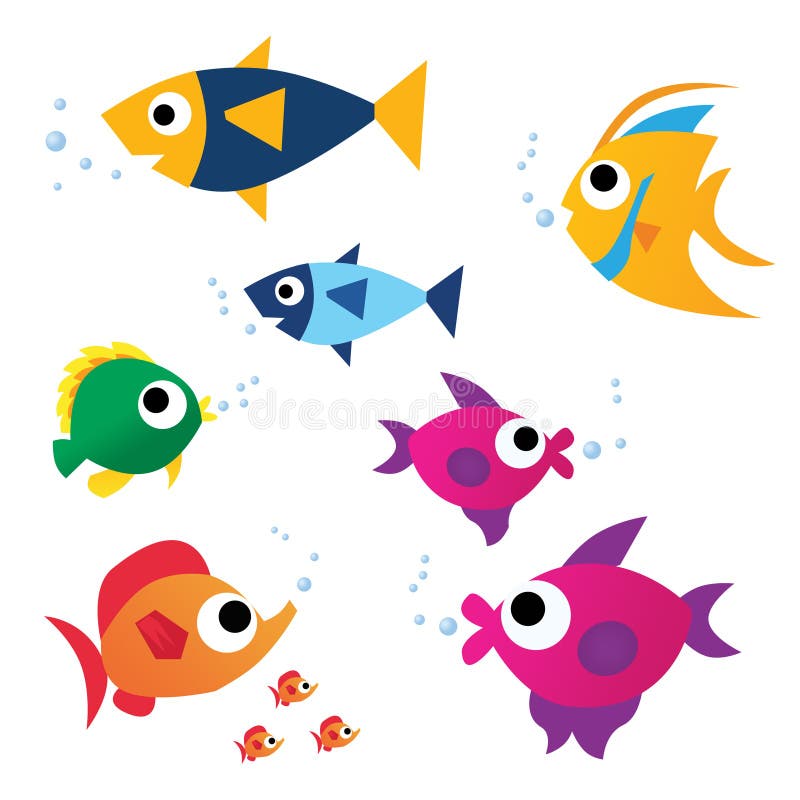 Funny color Fish stock illustration. Illustration of toys - 6436636