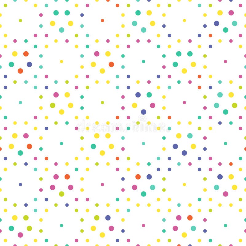 Funny Colorful Small Dot Circle Pattern Design. Vector Illustration ...