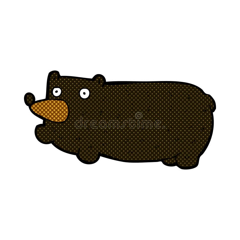Funny comic cartoon bear stock illustration. Illustration of comic ...