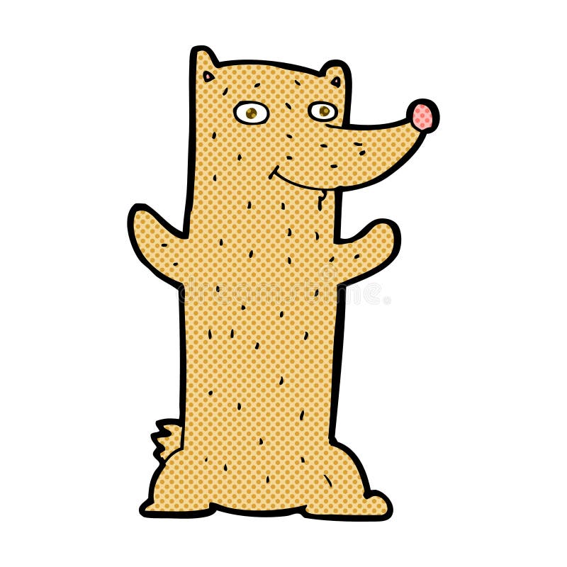 Funny comic cartoon bear stock illustration. Illustration of animals ...