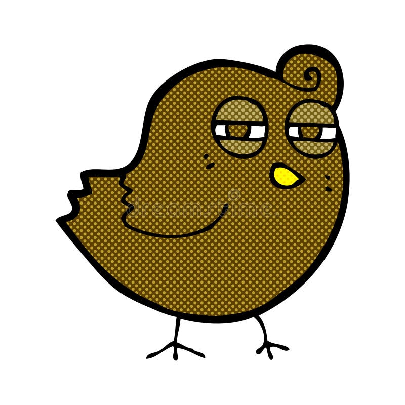Funny comic cartoon bird stock illustration. Illustration of bird ...