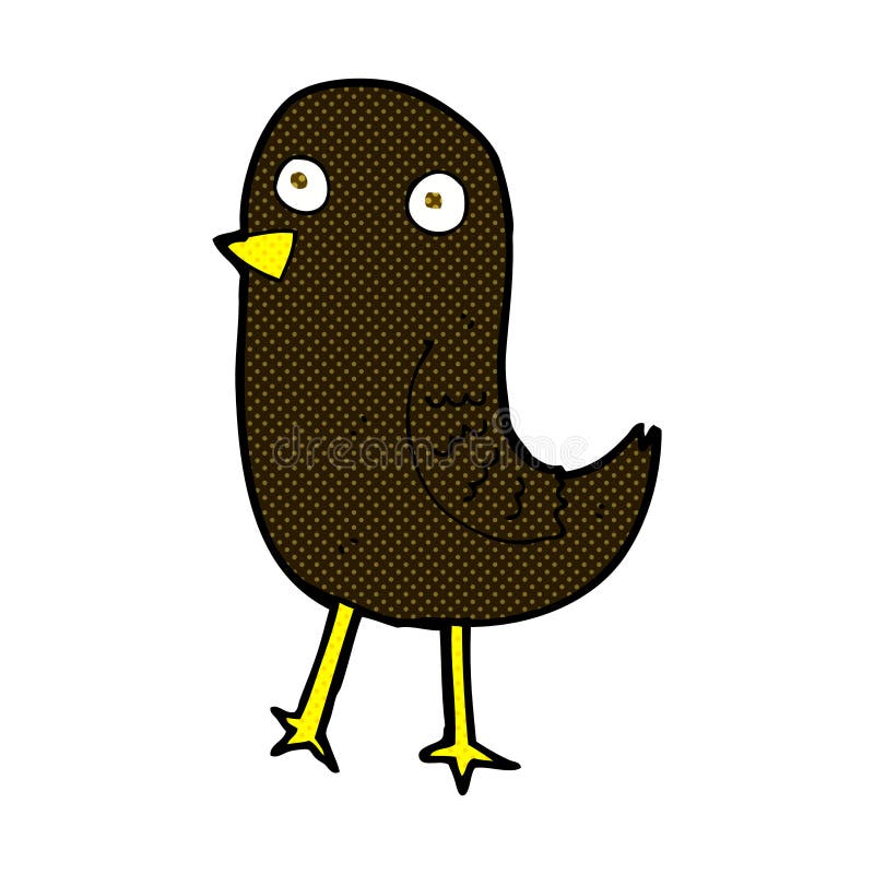 Funny comic cartoon bird stock illustration. Illustration of print ...