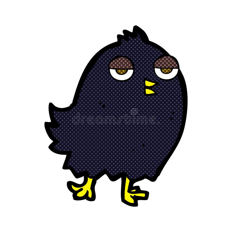 Funny comic cartoon bird stock illustration. Illustration of bird ...