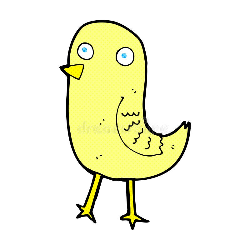 Funny comic cartoon bird stock illustration. Illustration of ...