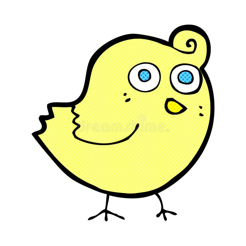 Funny comic cartoon bird stock illustration. Illustration of bird ...