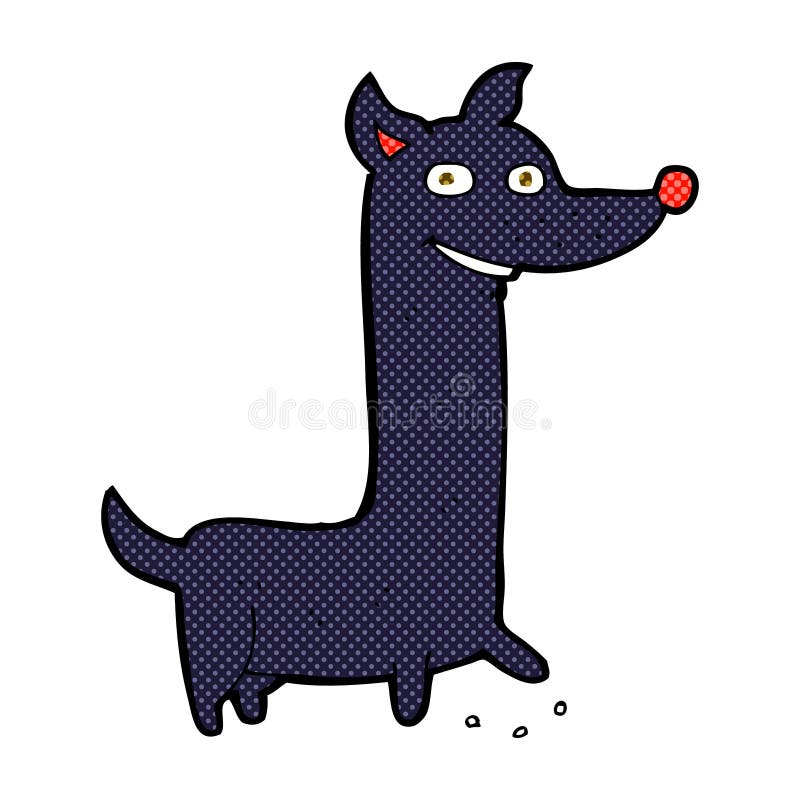 Funny comic cartoon dog stock illustration. Illustration of quirky ...