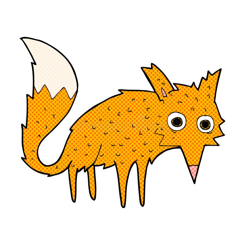 Funny cartoon crazy fox stock vector. Illustration of illustration ...