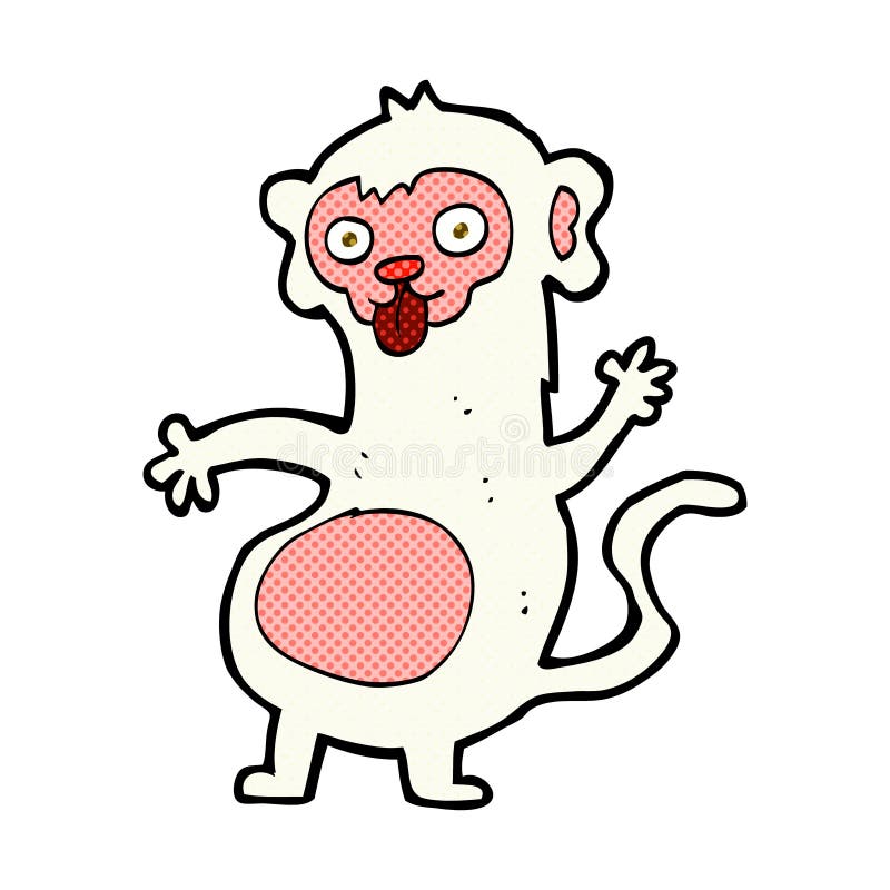 Funny comic cartoon monkey stock illustration. Illustration of style ...