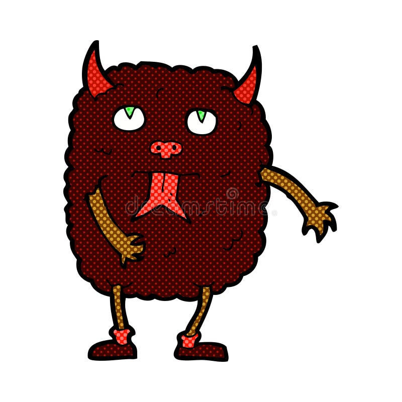 Funny Comic Cartoon Monster Stock Illustration - Illustration of hand ...