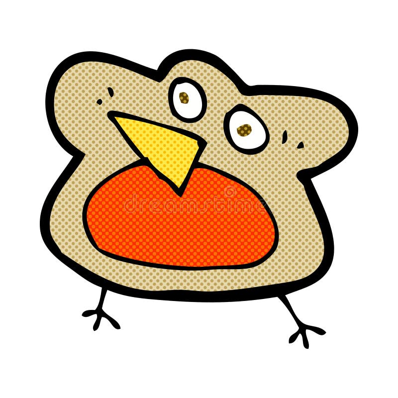 Funny comic cartoon robin stock illustration. Illustration of clip ...
